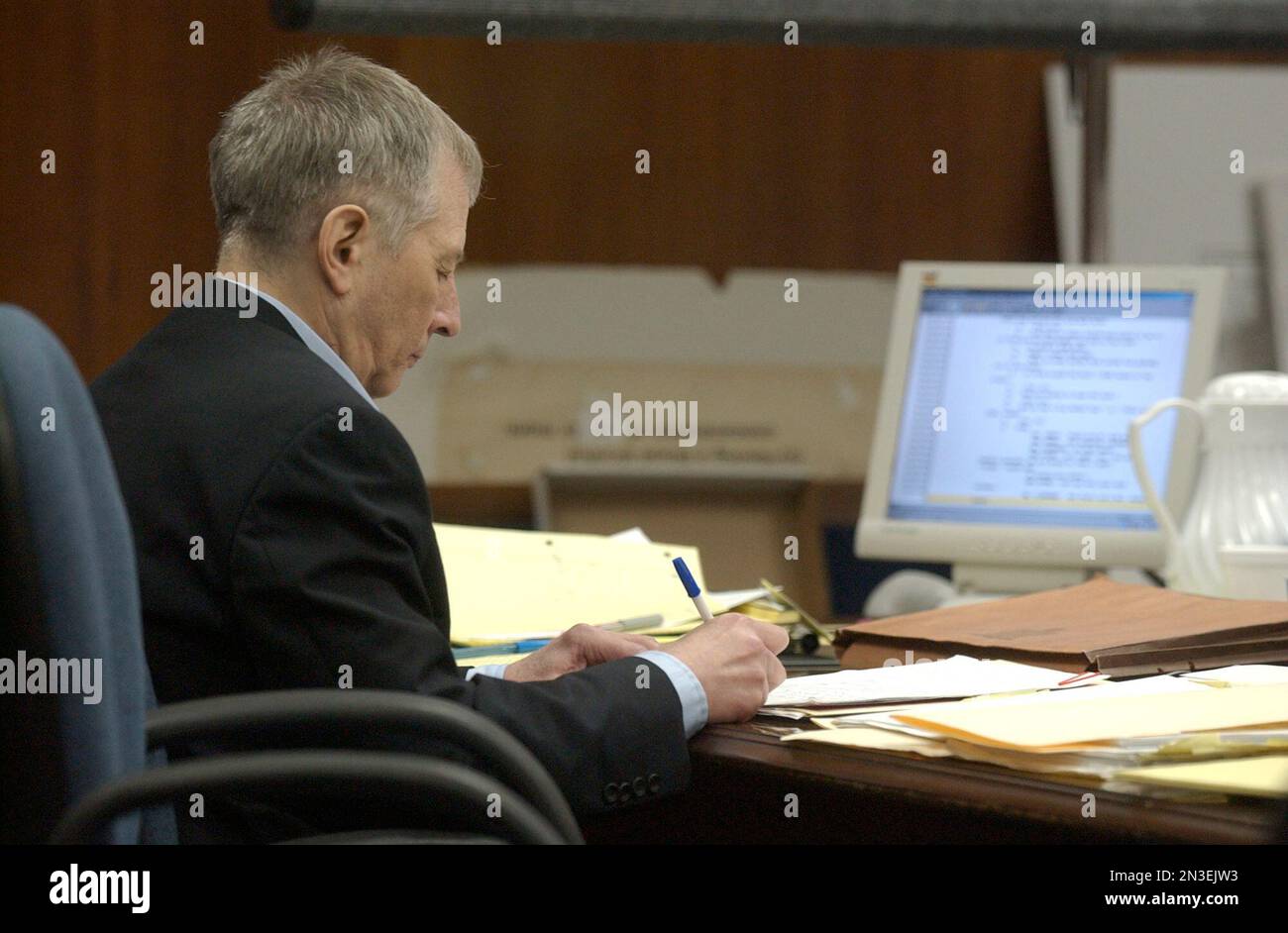 Defendant Robert Durst during his trial Wednesday, Oct. 15, 2003, in ...