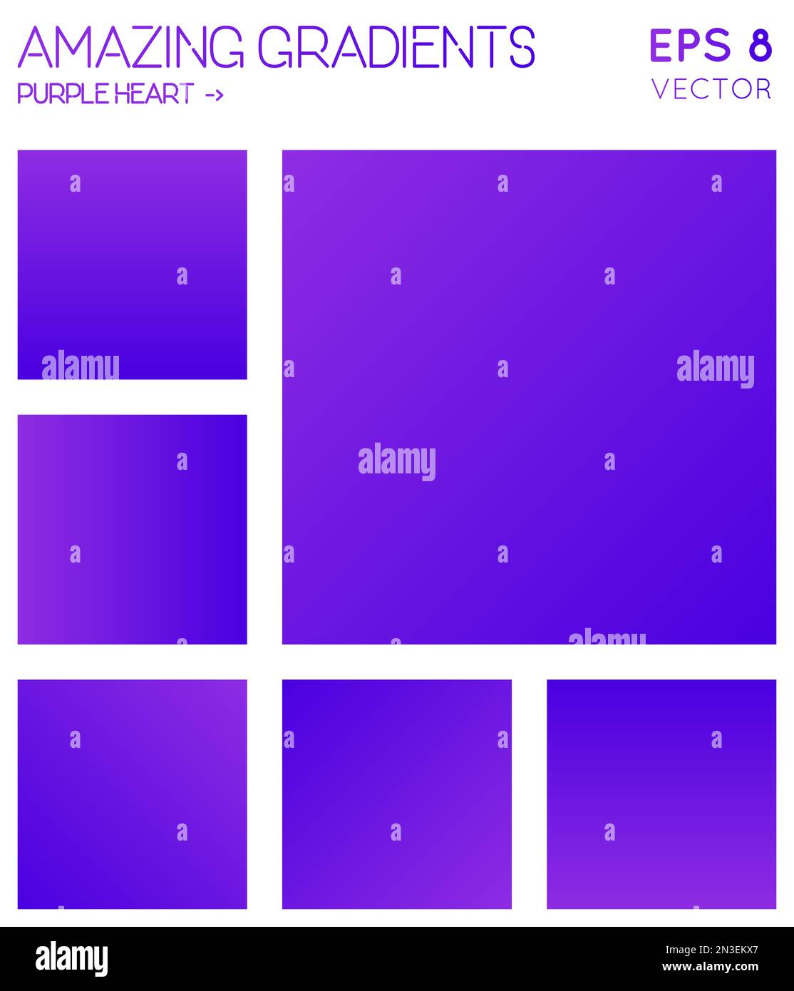 Colorful gradients in purple heart color tones. Adorable gradient ...