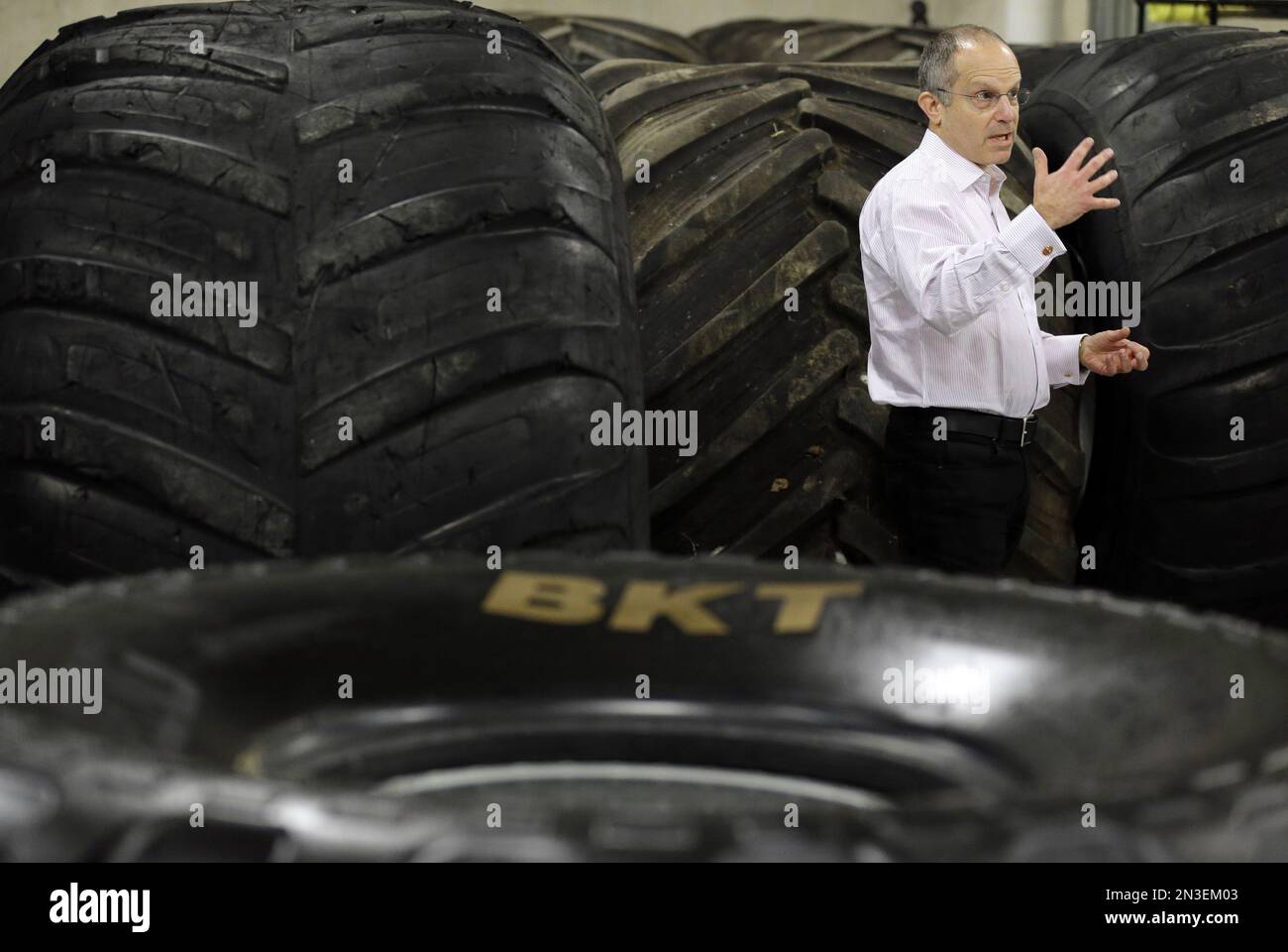 Kenneth Feld, CEO of Feld Entertainment, gestures as he is surrounded ...