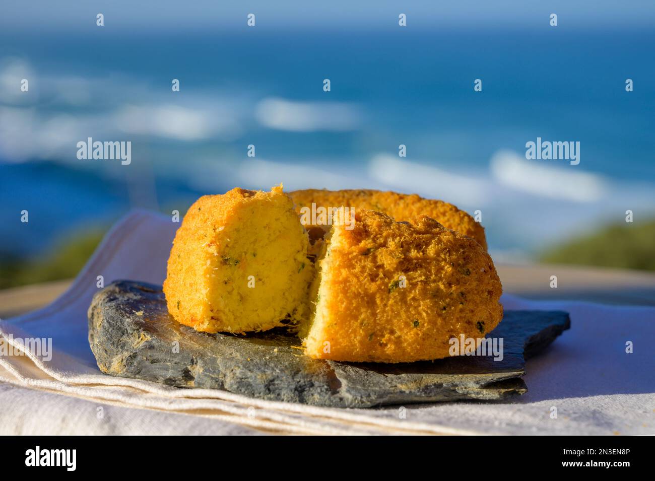 Codfish croquette pastais de bacalhau, traditional portuguese snack ...