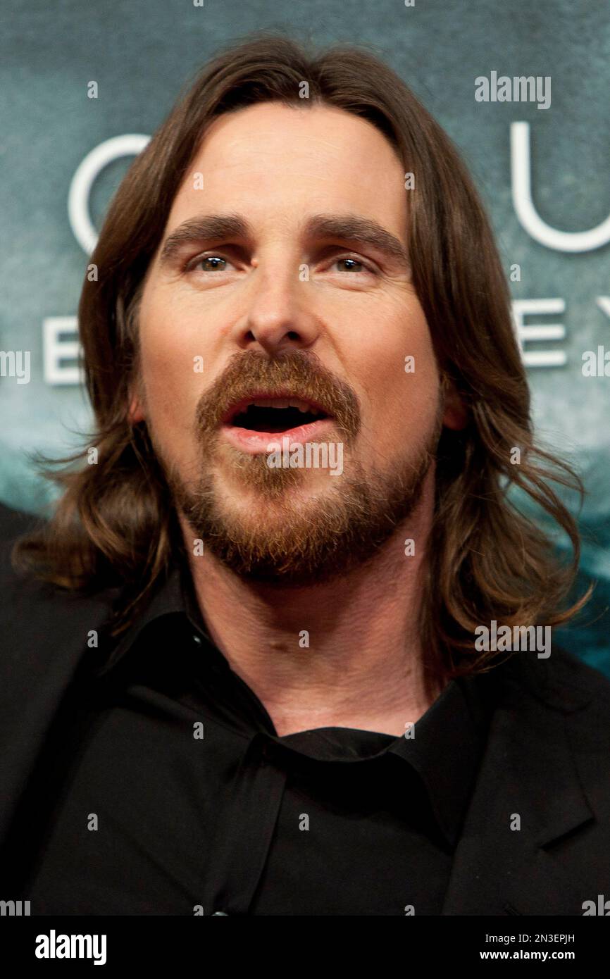 English actor Christian Bale poses for photographers during the ...