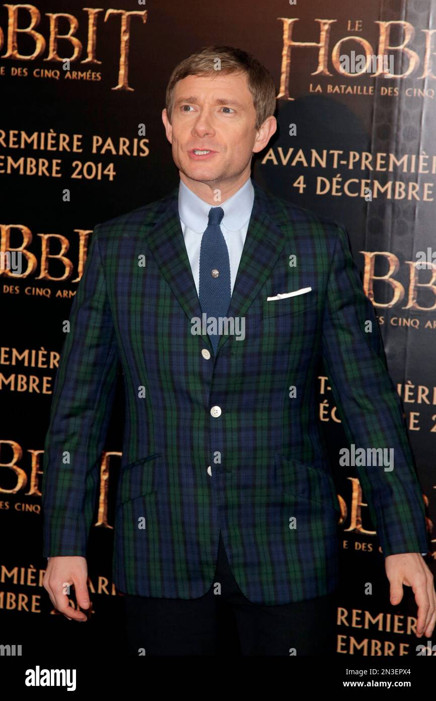 Actor Martin Freeman poses for photographers upon arrival at the ...