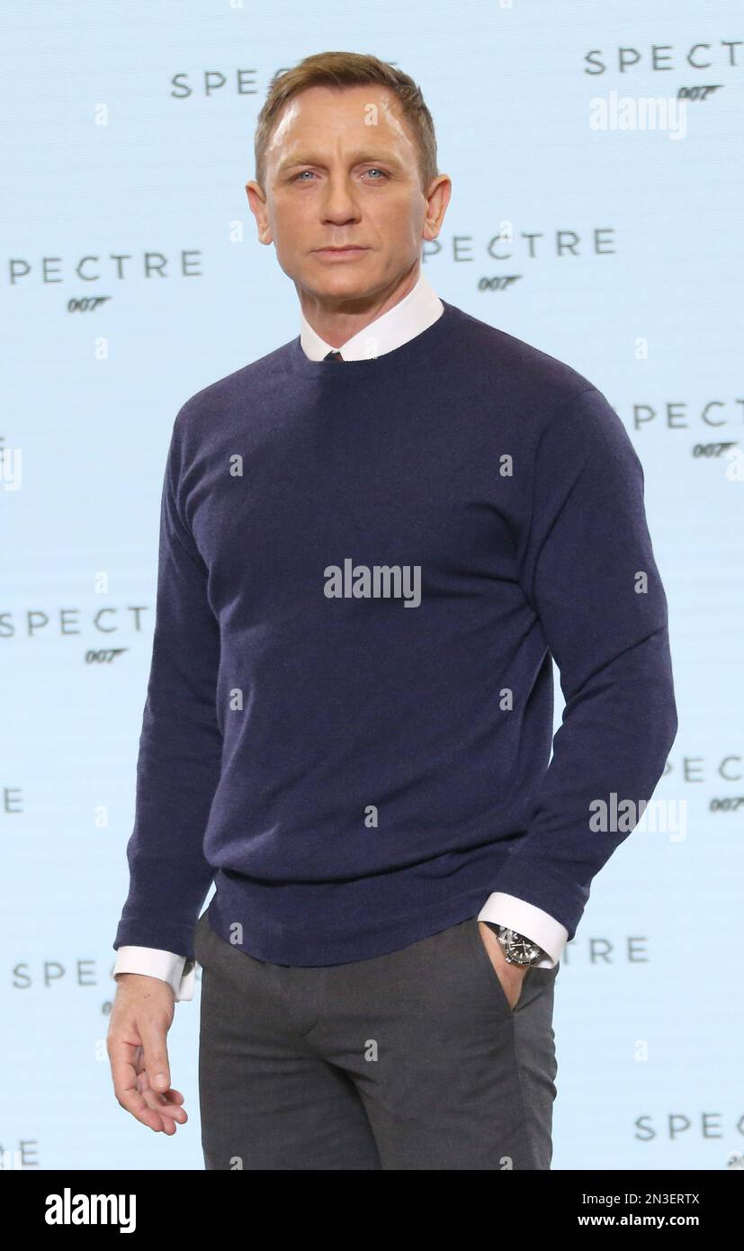Actors Daniel Craig poses for photographers at the announcement for the ...