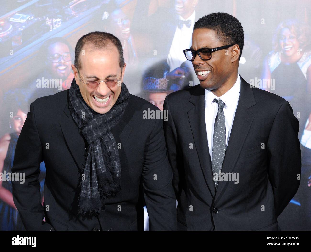 Jerry Seinfeld Left And Chris Rock Attend The Premiere Of Top Five