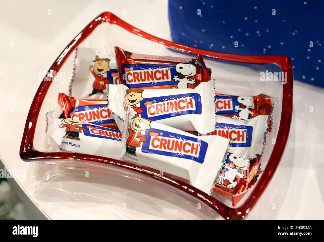 NESTLE CRUNCH candy is seen at the NESTLE CRUNCH PEANUTS launch at IT ...