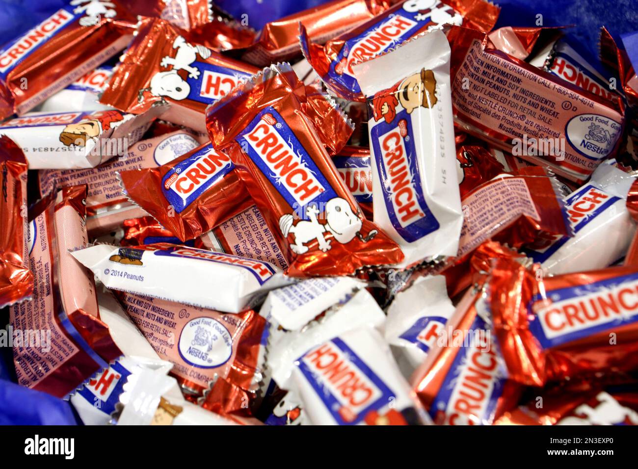 NESTLE CRUNCH candy is seen at the NESTLE CRUNCH PEANUTS launch at IT ...