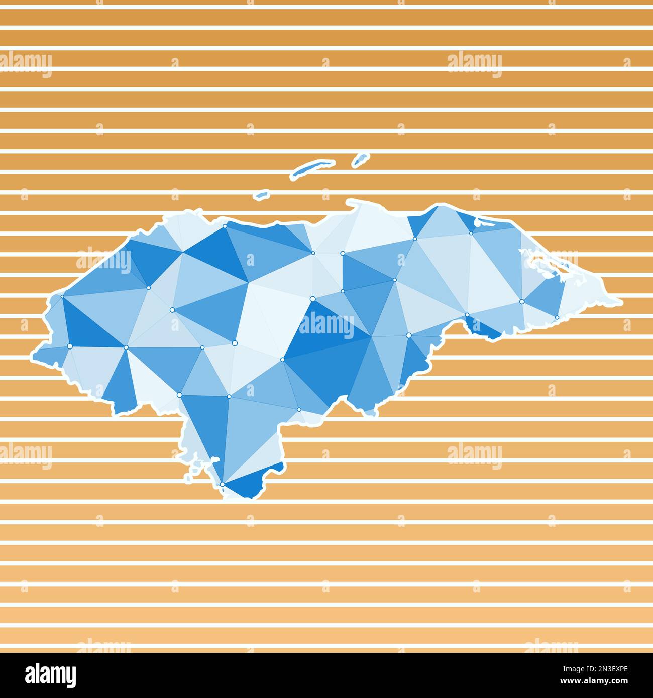 Honduras vector illustration. Honduras design on gradient stripes ...
