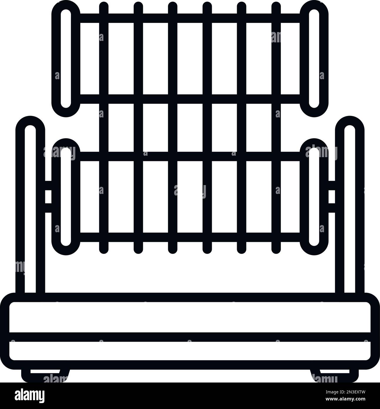 Machine thread icon outline vector. Factory cotton. Silk plant Stock ...