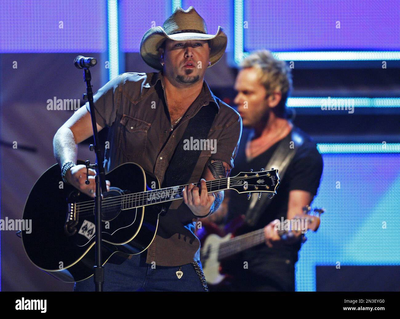 Jason Aldean performs during the CMT Artist of the Year Awards at the ...