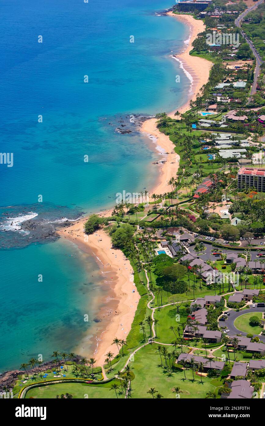 Aerial View of beachfront of Resort Communities at Ulua, Mokapu and ...