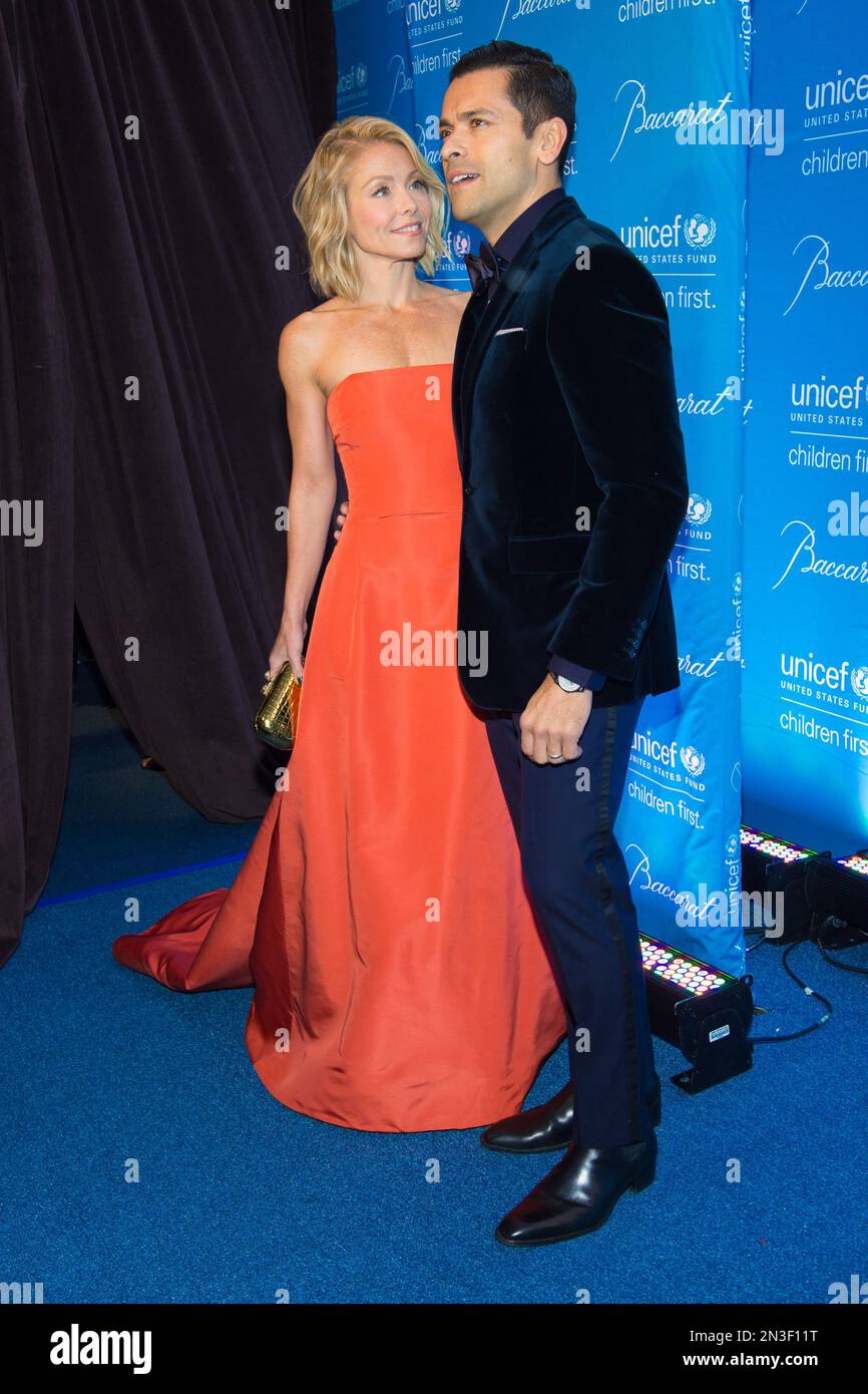 Kelly Ripa and Mark Consuelos attend the Tenth Annual UNICEF Snowflake ...