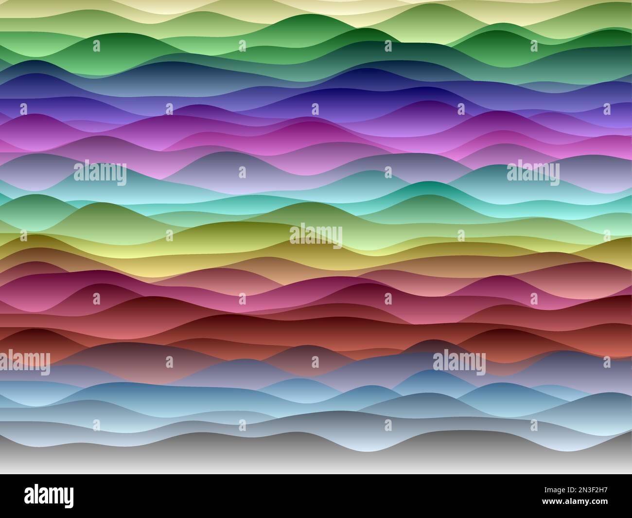 Colorful abstract waves layered Stock Vector Images - Alamy