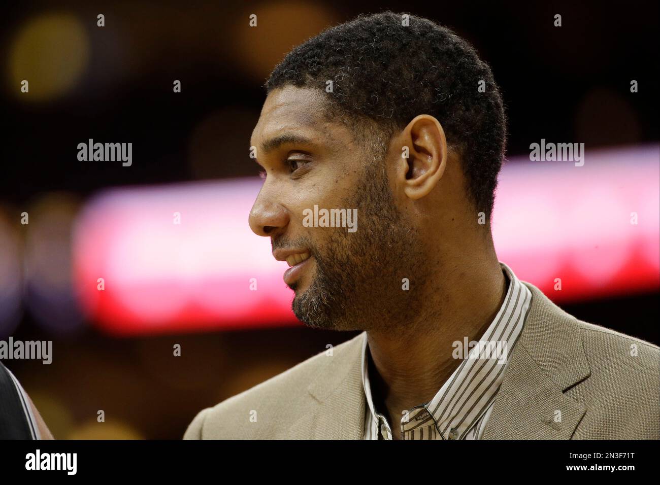 San Antonio Spurs' Tim Duncan in action during an NBA basketball game ...