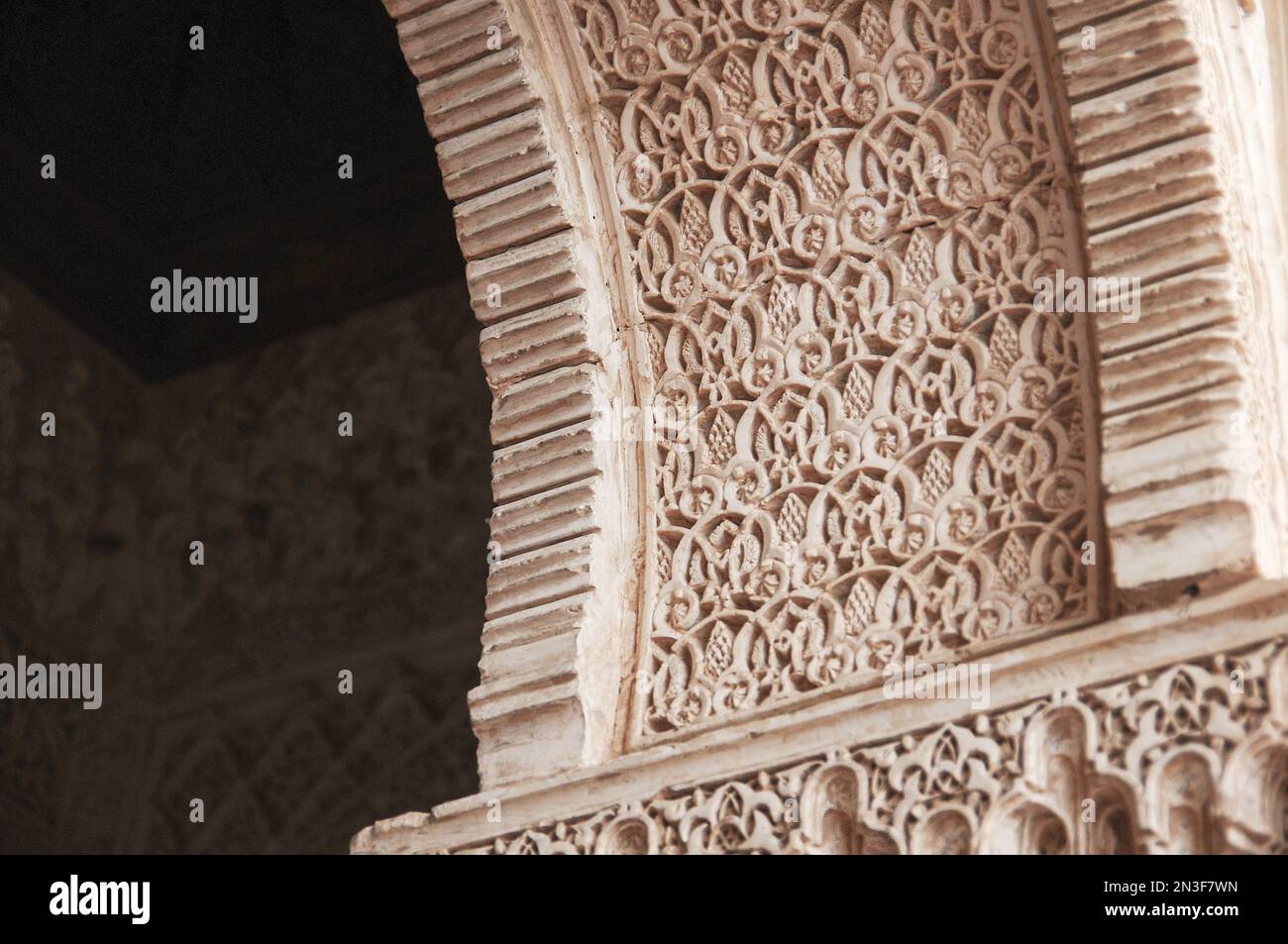 Nasrid-era Moorish architecture, decorative arches and ceilings at the ...