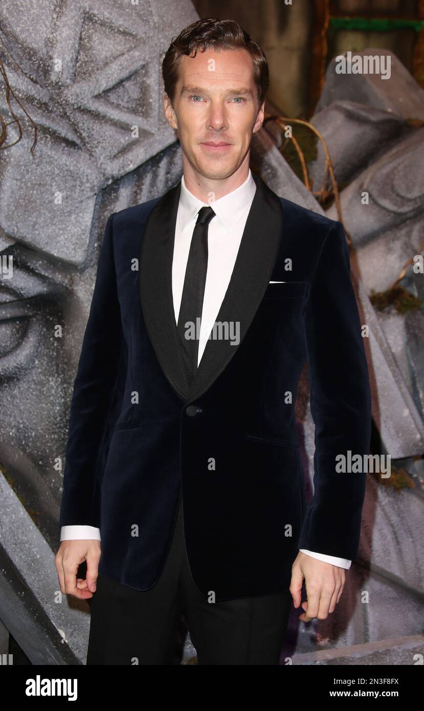 Actor Benedict Cumberbatch poses for photographers upon arrival at the ...