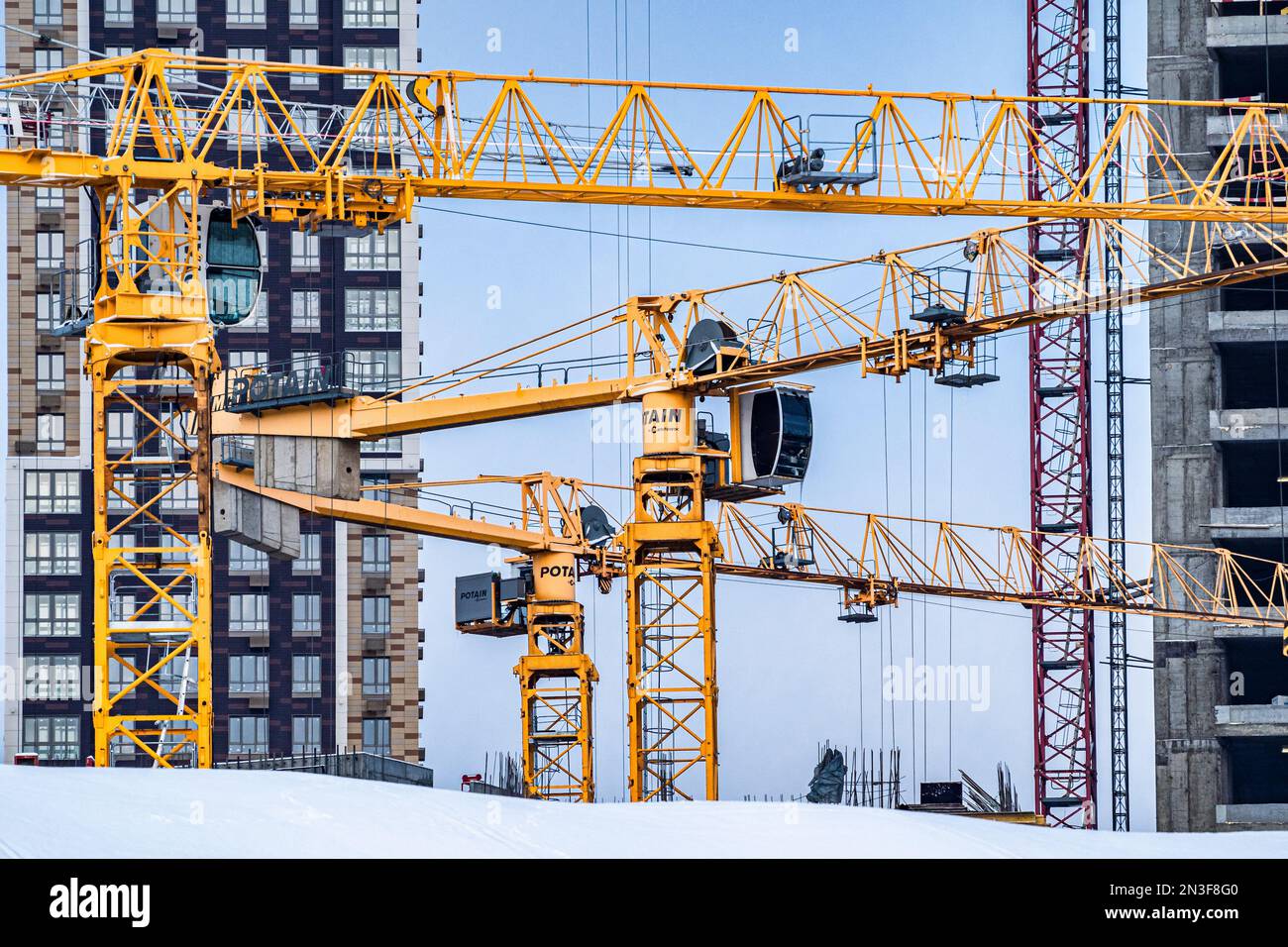 Russia, Moscow. Construction of new buildings Stock Photo - Alamy