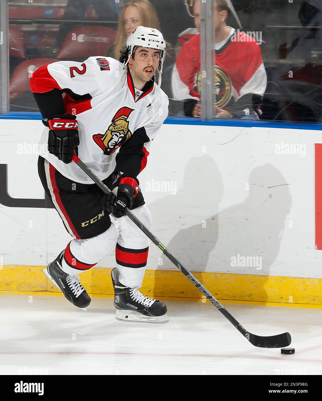 Ottawa Senators Jared Cowen (2) skates with the puck prior to an NHL ...