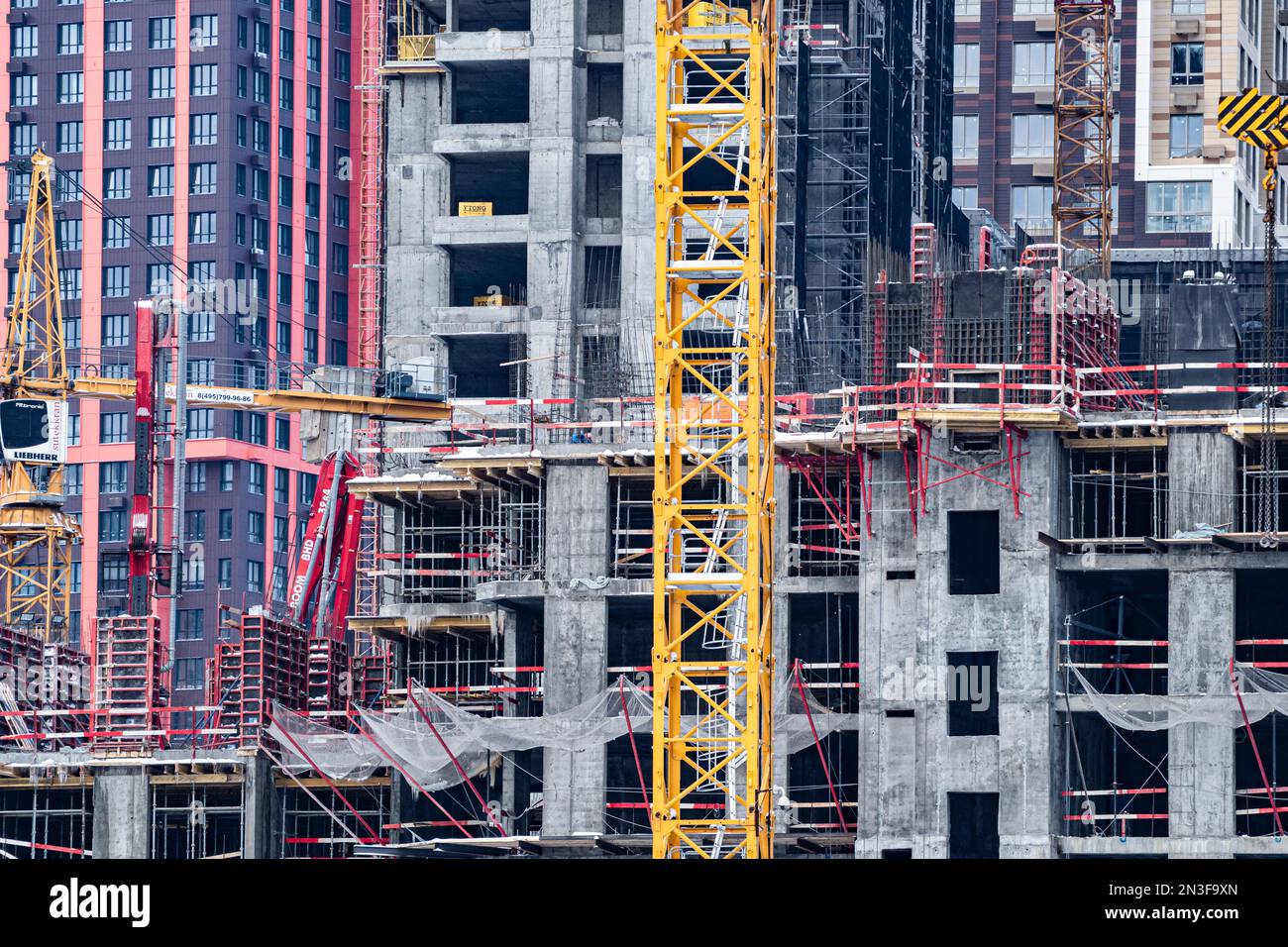 Russia, Moscow. Construction of new buildings Stock Photo - Alamy