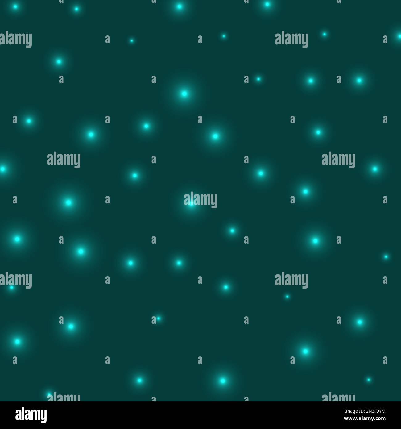 Starry background. Stars evenly scattered on cyan background. Appealing ...