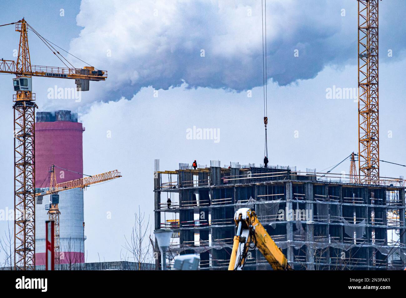 Russia, Moscow. Construction of new buildings Stock Photo - Alamy