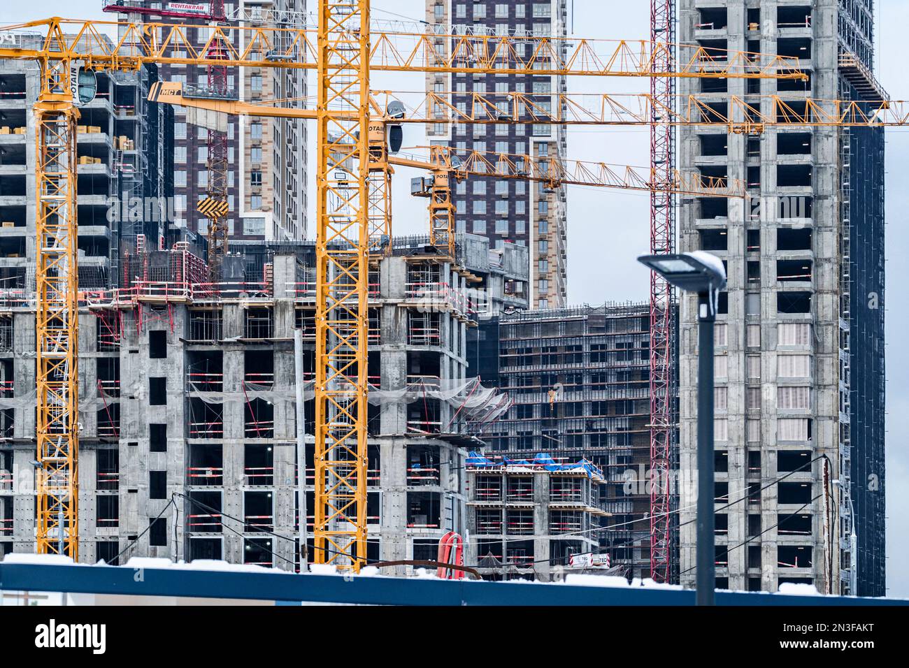 Russia, Moscow. Construction of new buildings Stock Photo - Alamy