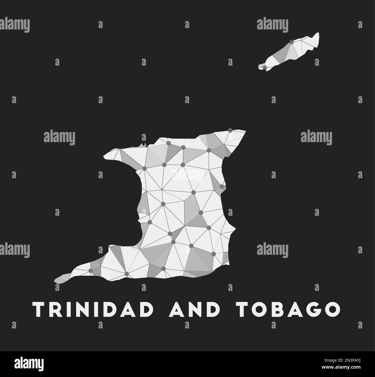 Trinidad and Tobago communication network map of country. Trinidad and ...