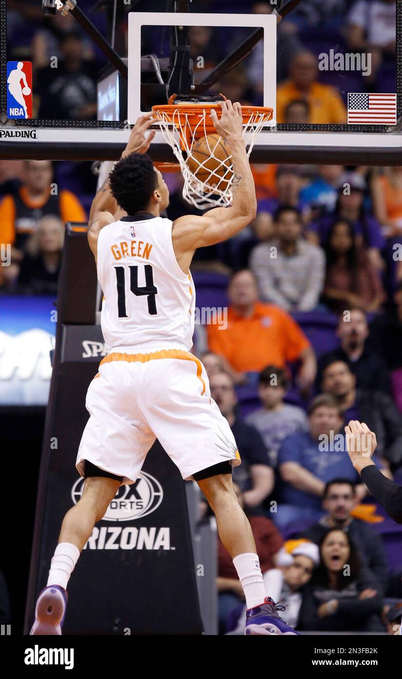 After bouncing the ball off the backboard to himself Phoenix Suns ...