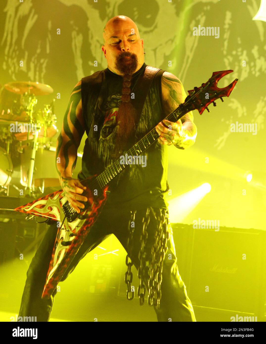 Kerry King of the band Slayer performs in concert at the Tower Theater ...
