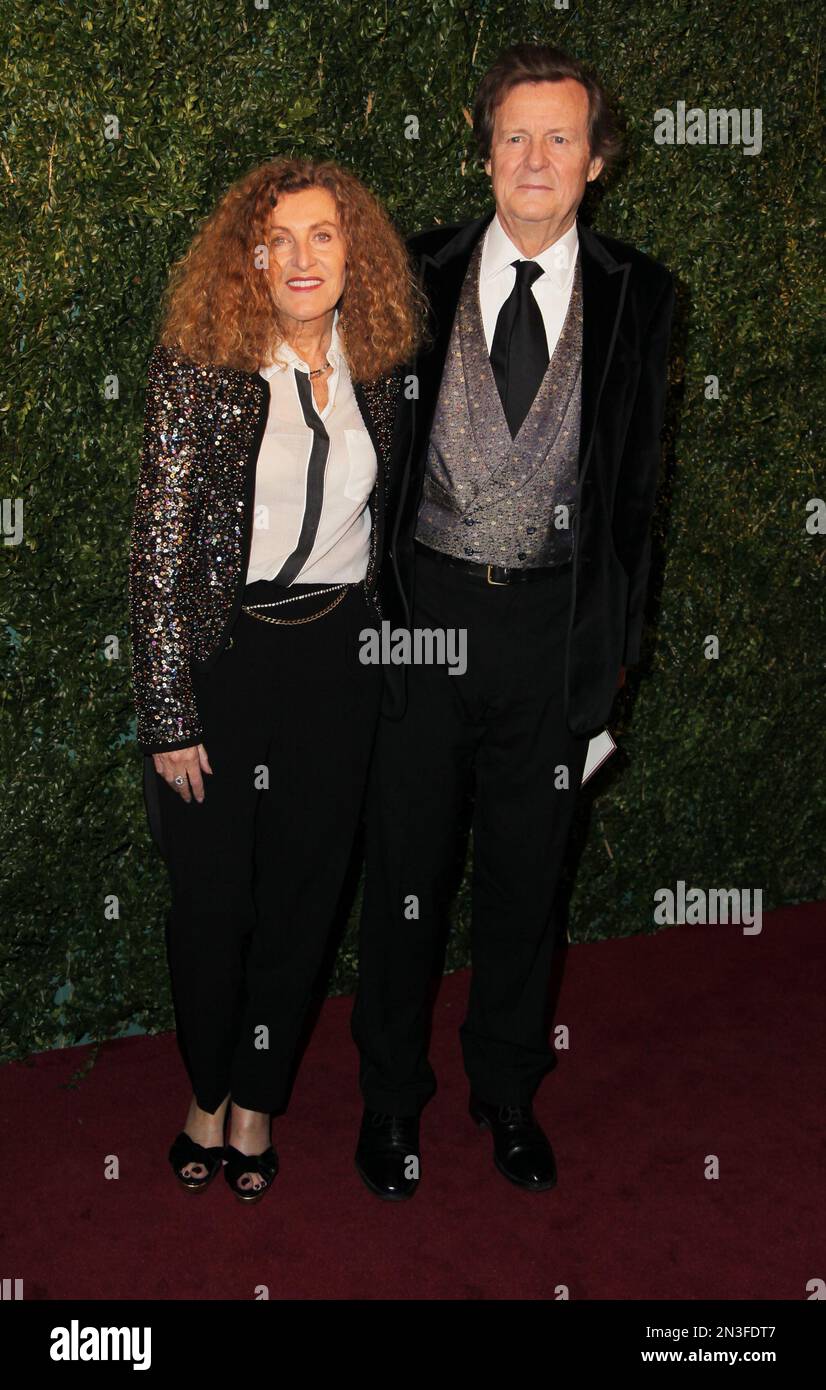 Nicole Farhi and David Hare pose for photographers on arrival at the ...
