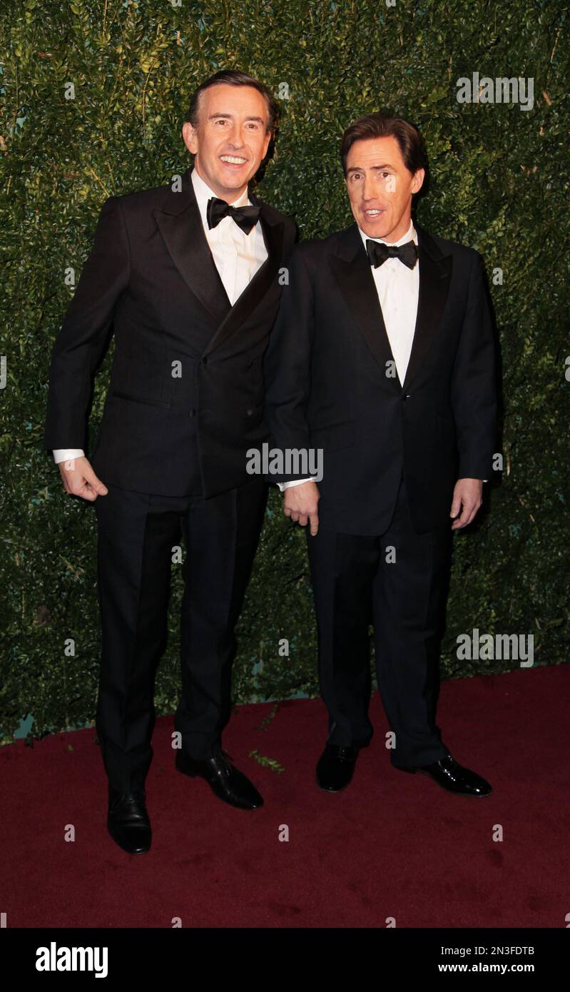 Steve Coogan, left, and Rob Brydon pose for photographers on arrival at ...