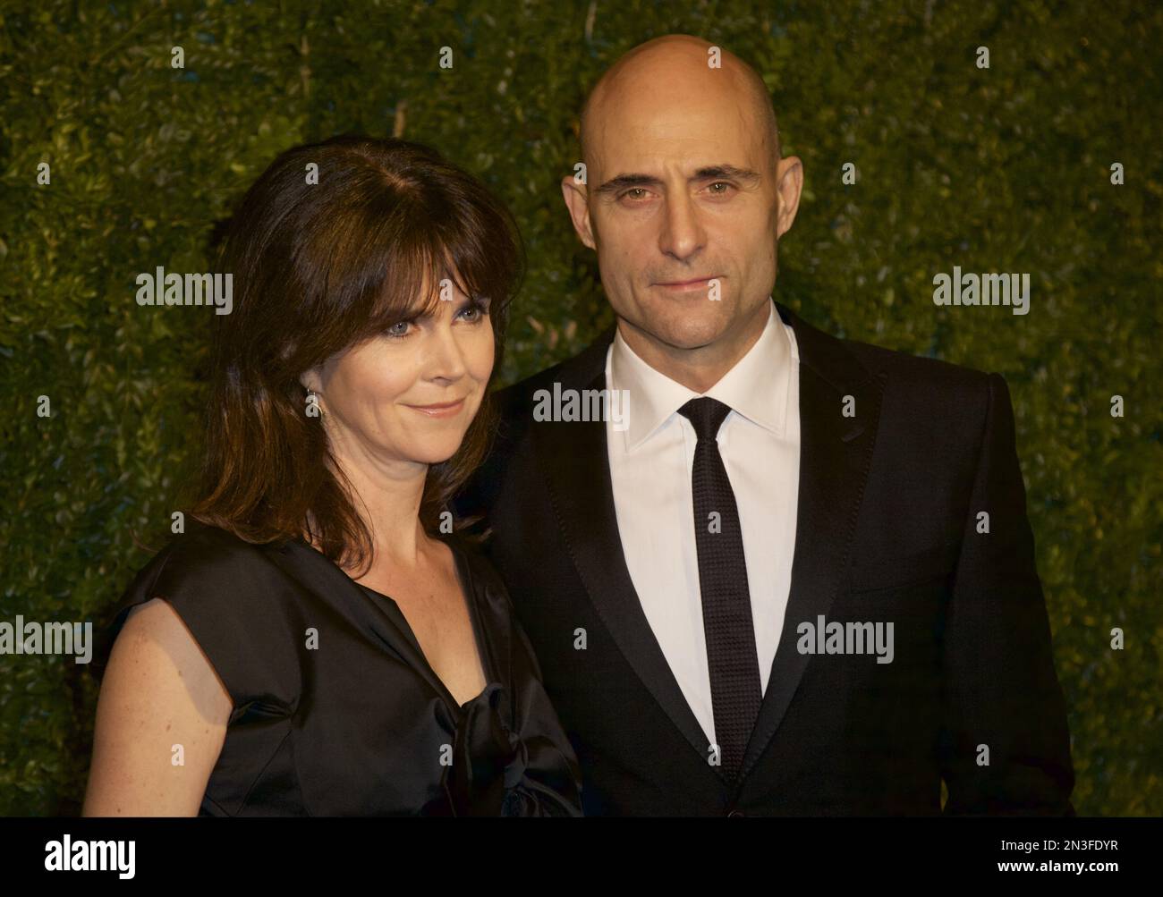 Actor Mark Strong and partner Liza Marshall pose for photographers on ...