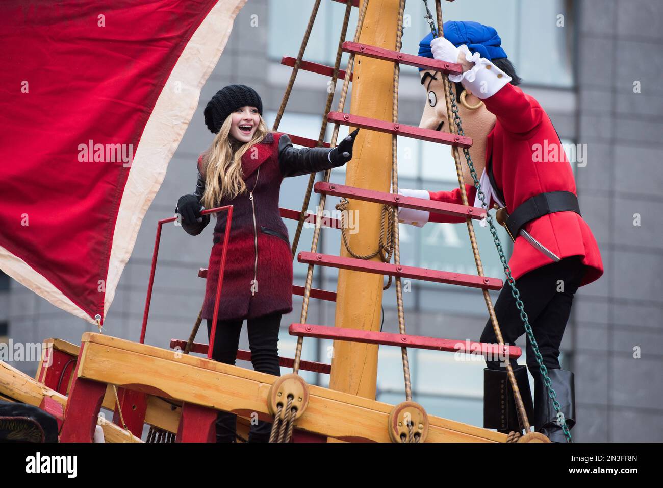 Sabrina Carpenter rides a float in the Macy's Thanksgiving Day Parade ...