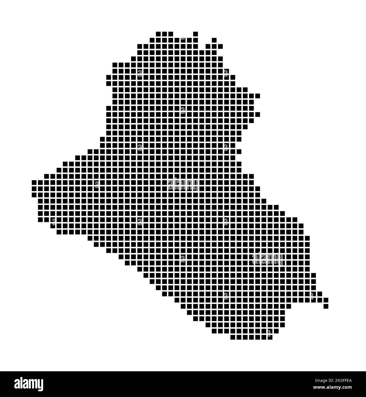 Republic of Iraq map. Map of Republic of Iraq in dotted style. Borders ...