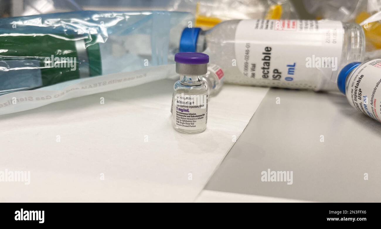 Propofol Hospital Medications in syringe and line Stock Photo - Alamy
