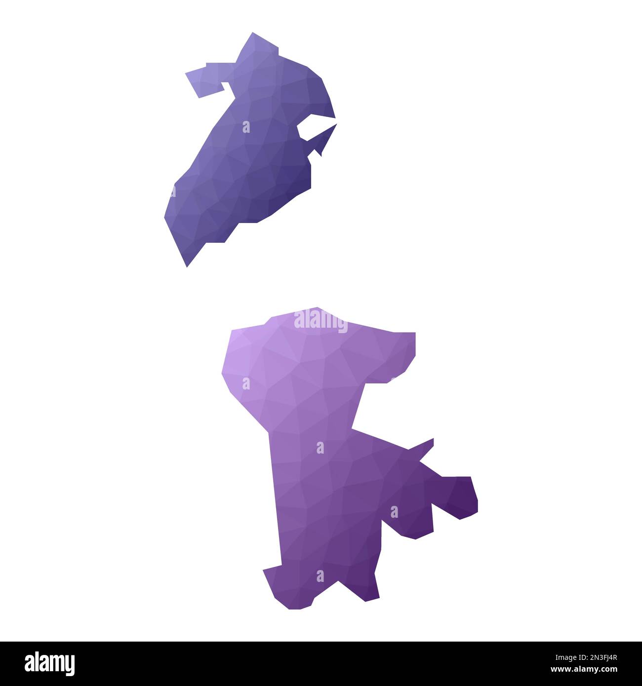 Macao map. Geometric style country outline. Adorable violet vector ...