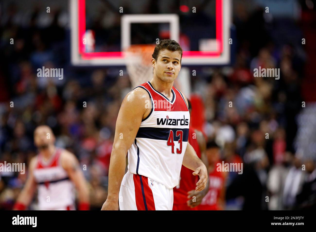Washington Wizards forward Kris Humphries (43) walks off the court at ...