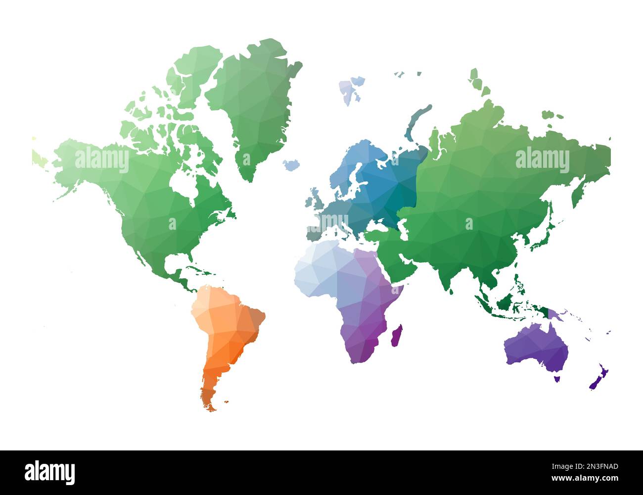 World Map. Astonishing low poly style. Vector illustration Stock Vector ...