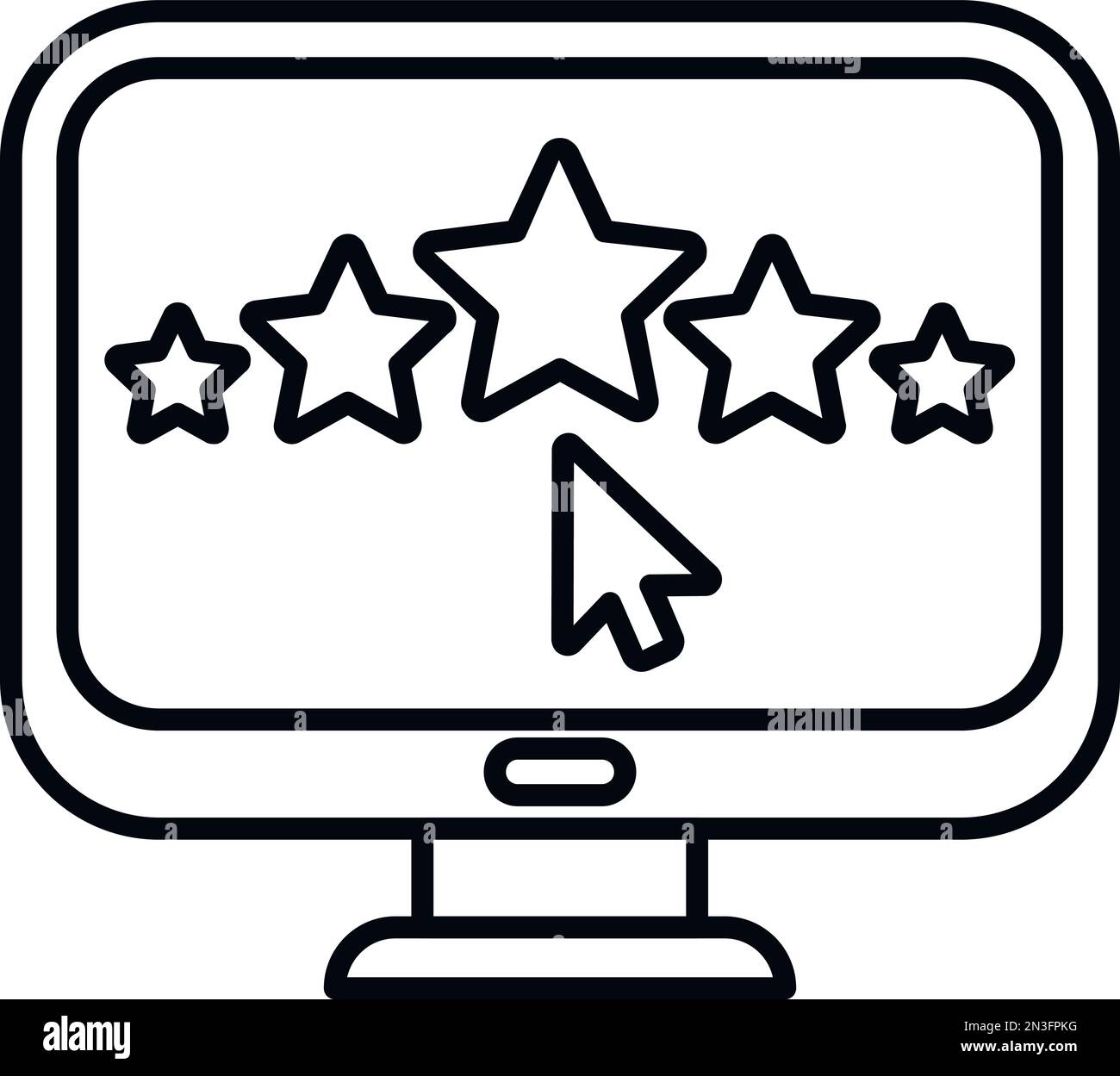 Ranking monitor icon outline vector. Medal winner. Win success Stock ...