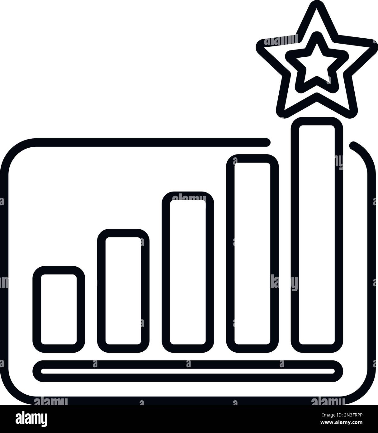Reward graph icon outline vector. Medal winner. Win success Stock ...