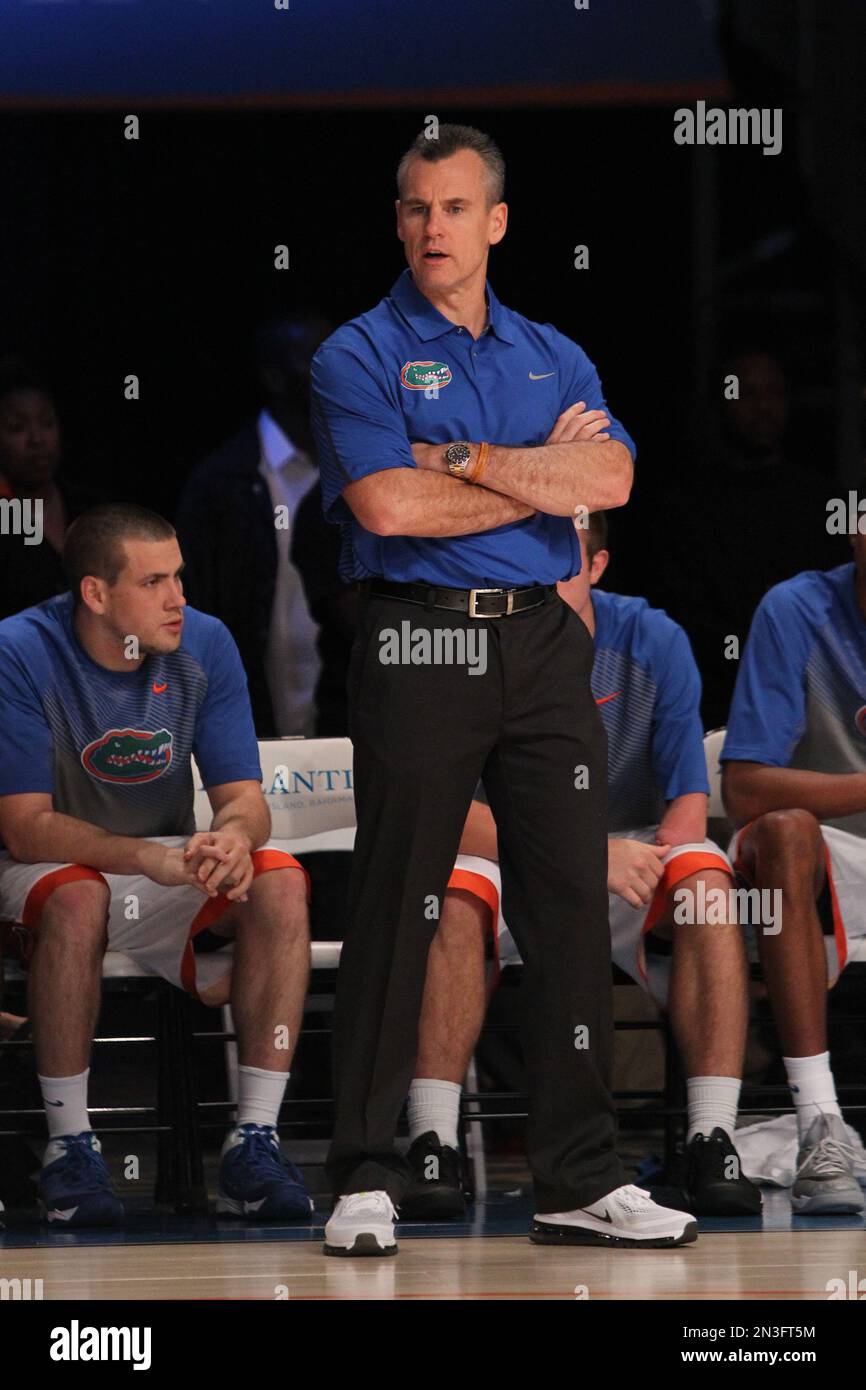 Florida head coach Billy Donovan watches his team against North ...