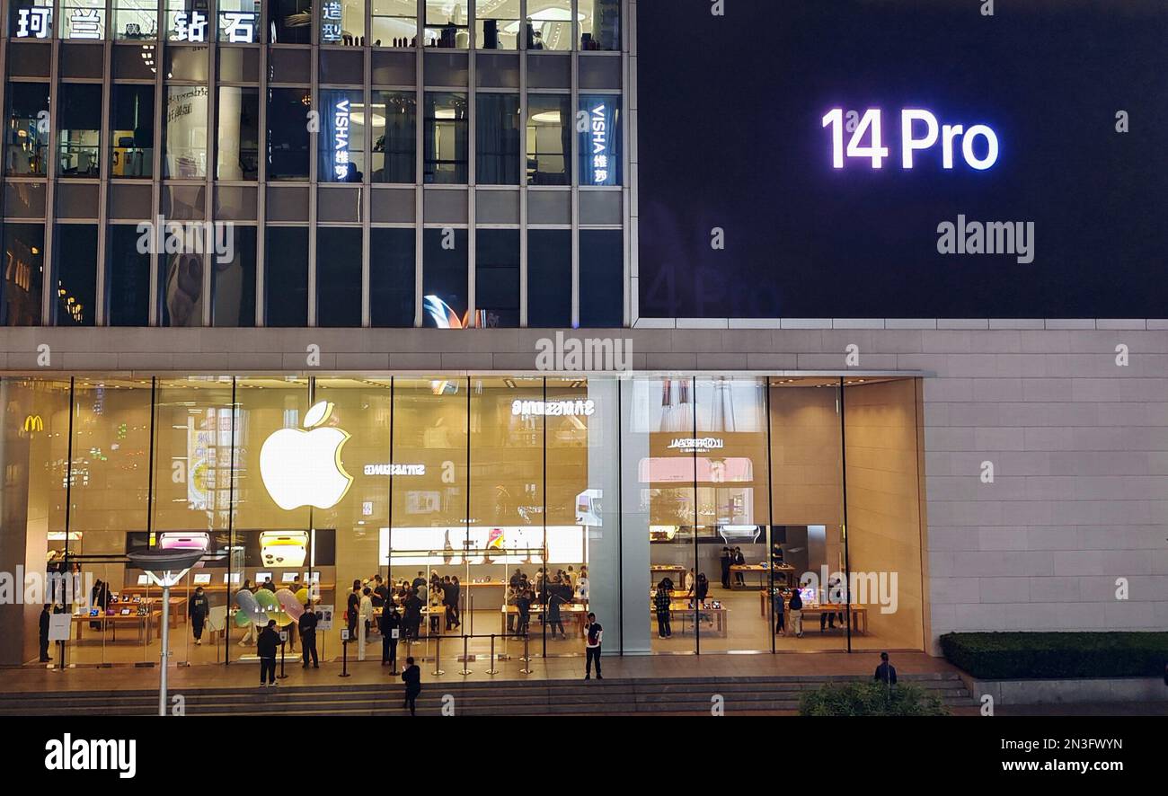 SHANGHAI, CHINA - OCTOBER 13, 2022 - (FILE)iPhone 14 Pro models are ...