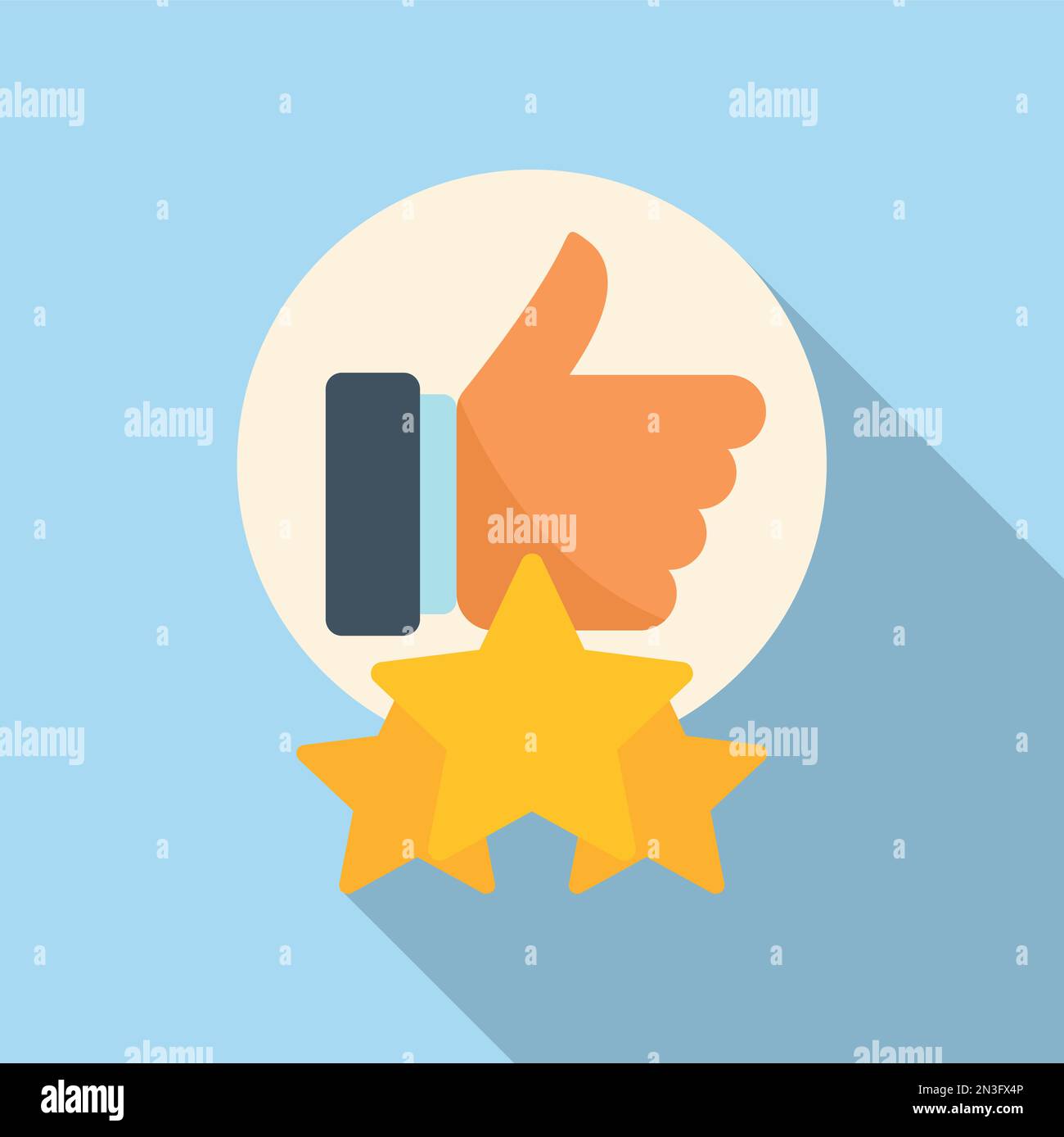 Thumb up ranking icon flat vector. Best star. Reward top Stock Vector ...
