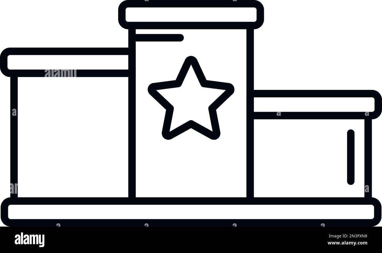Ranking podium icon outline vector. Best rank. Top win Stock Vector ...