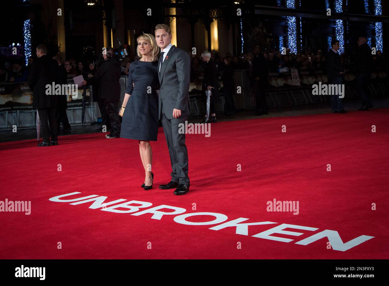 Actor Ross Anderson and his friend pose for photographers upon arrival ...