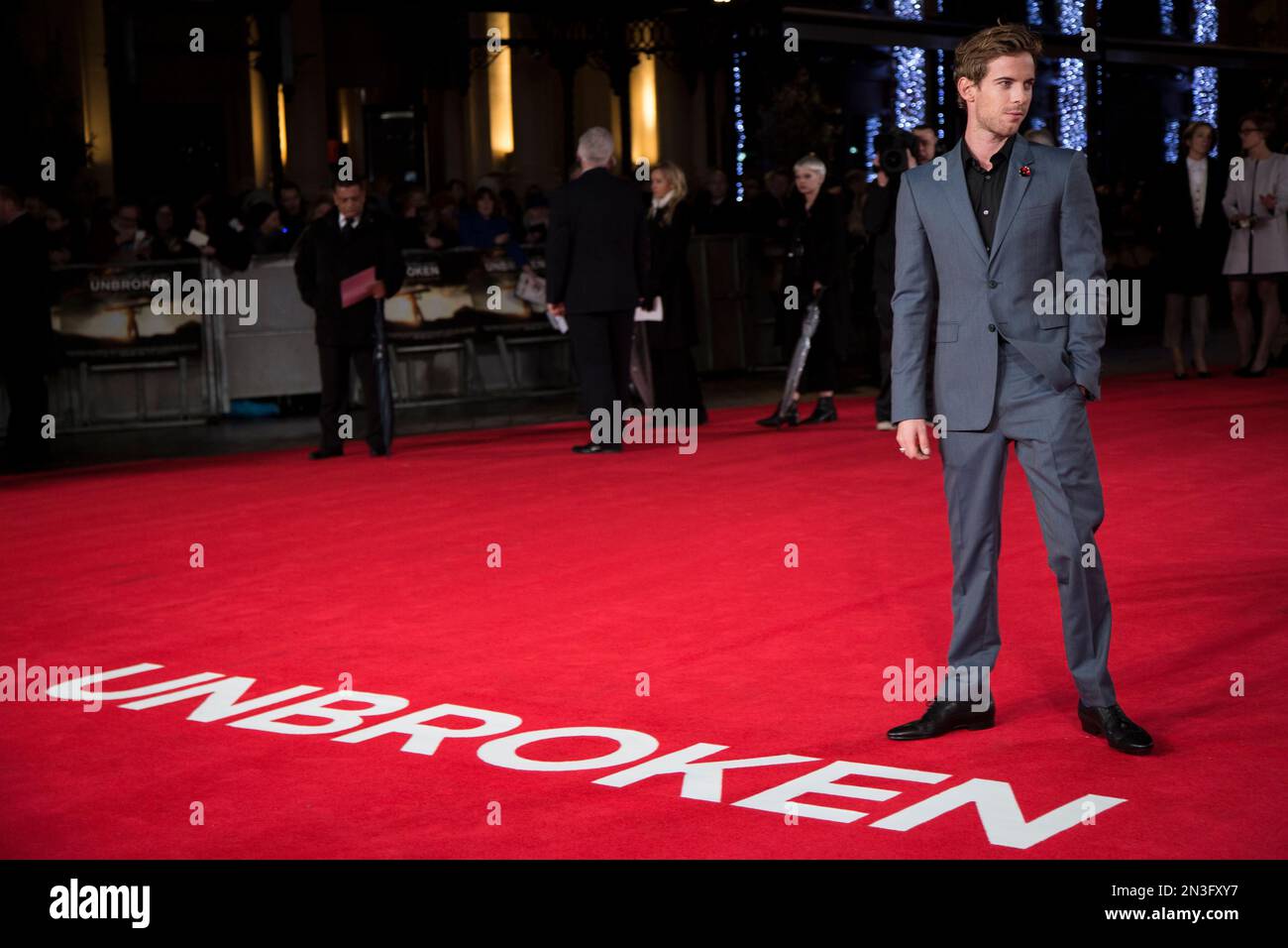 Actor Luke Treadaway poses for photographers upon arrival at the ...