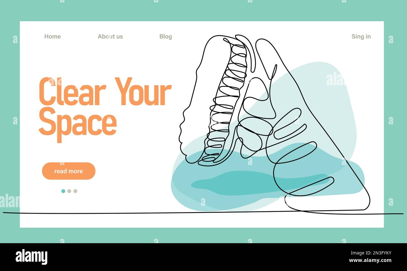 Continuous one line drawing of hand wearing rubber gloves cleaning ...