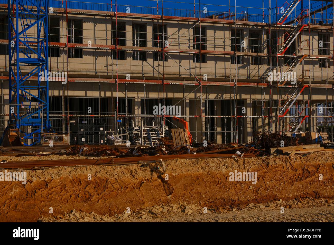 Construction of real estate and industrial premises concept.Foundation ...