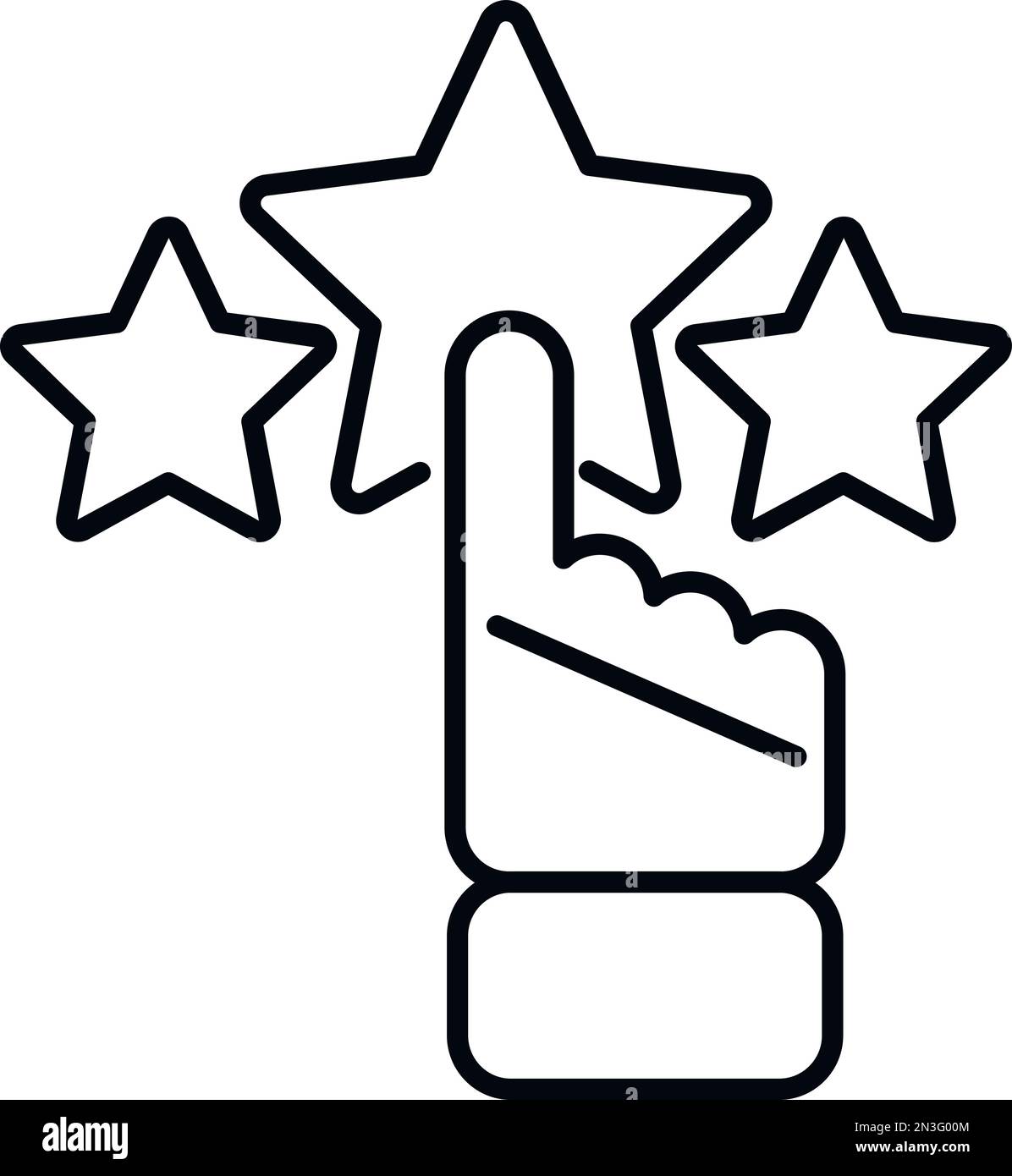 Ranking star icon outline vector. Medal winner. Win success Stock ...