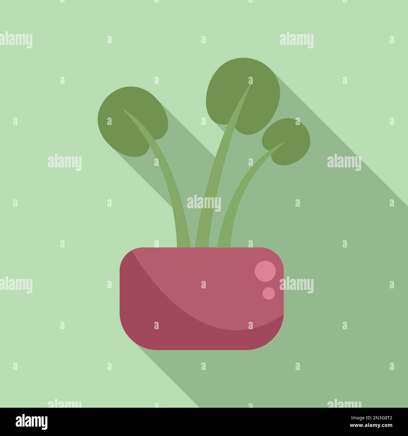 House pot icon flat vector. Home indoor. Leaf flower Stock Vector Image ...