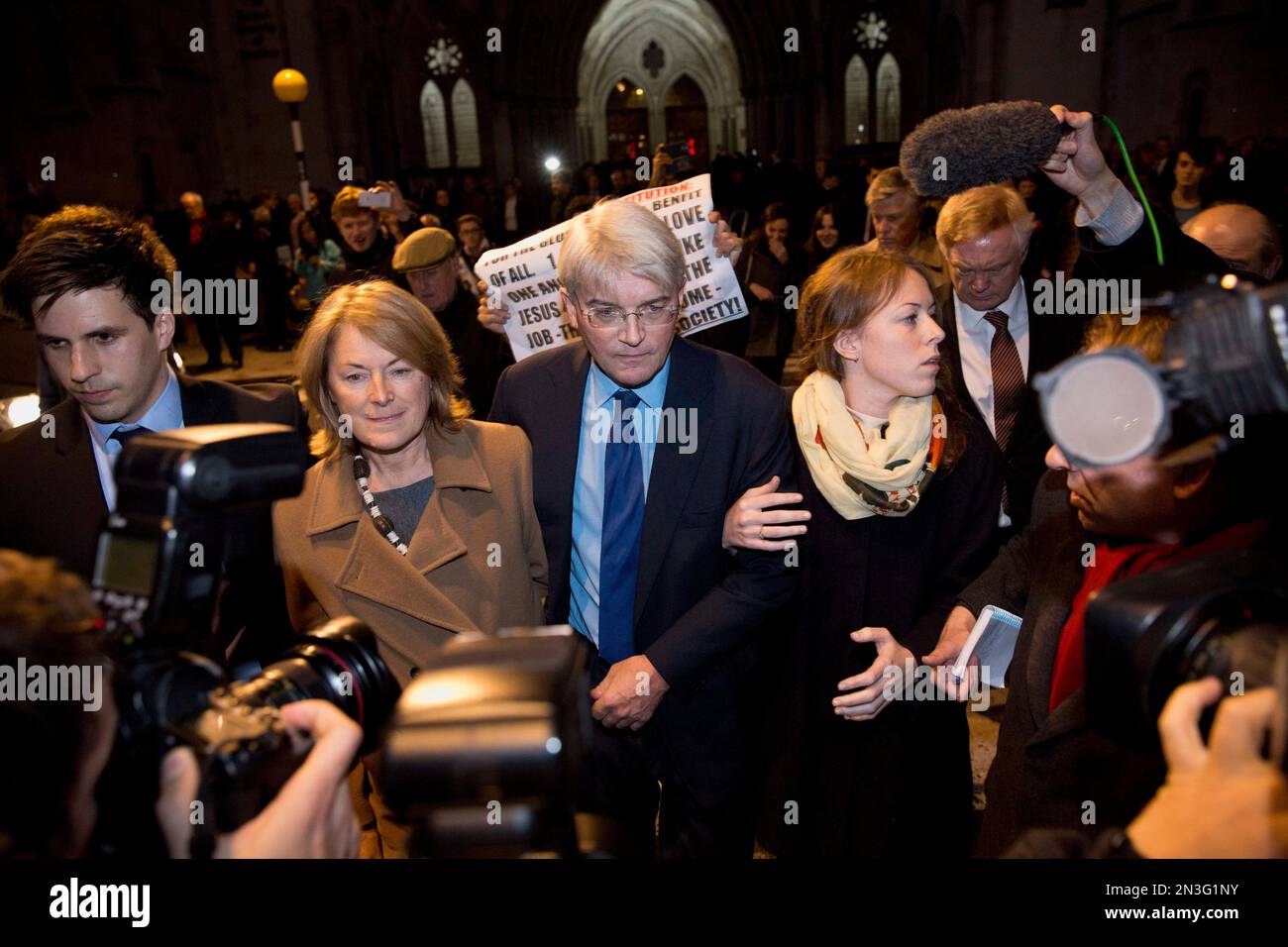 CORRECTING POSITION OF WIFE SHARON TO LEFT: Andrew Mitchell, center ...